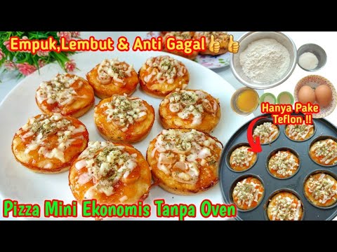 Cara Bikin Pizza Mini Untuk Jualan | Resep Pizza Mini Teflon Empuk dan ...