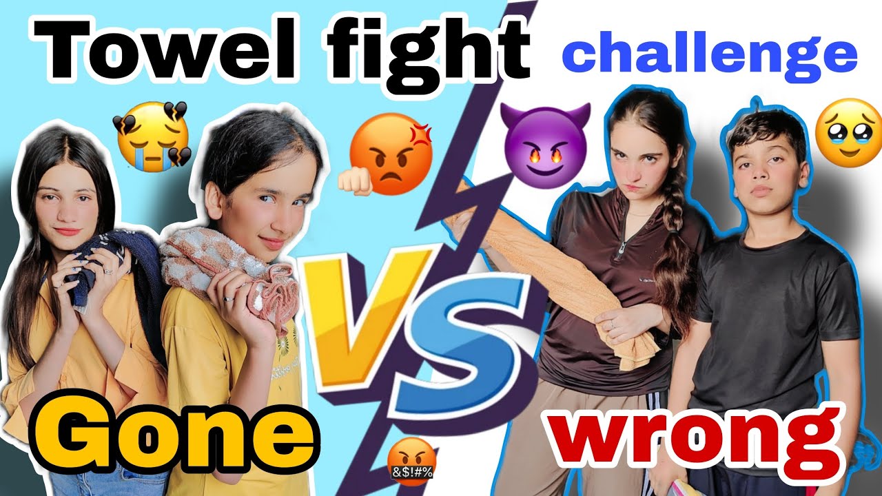 Towel fight challenge videos gone wrong sister brother challenge # ...