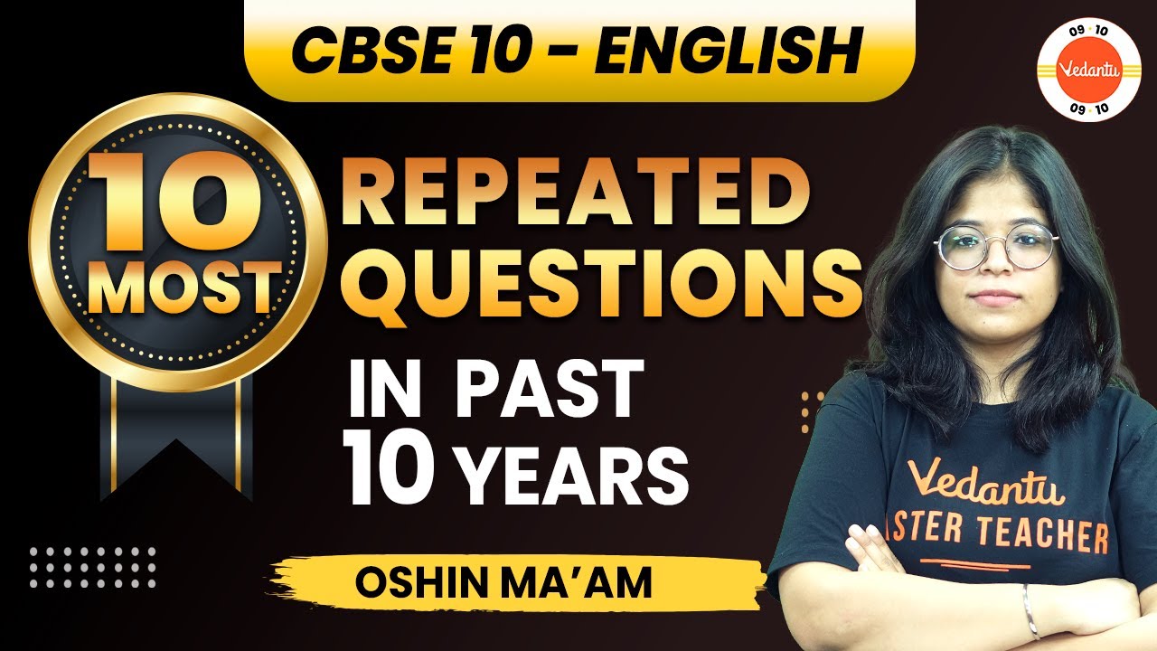 10 Most Repeated Questions from Past 10 years - Live - CBSE Class 10 ...