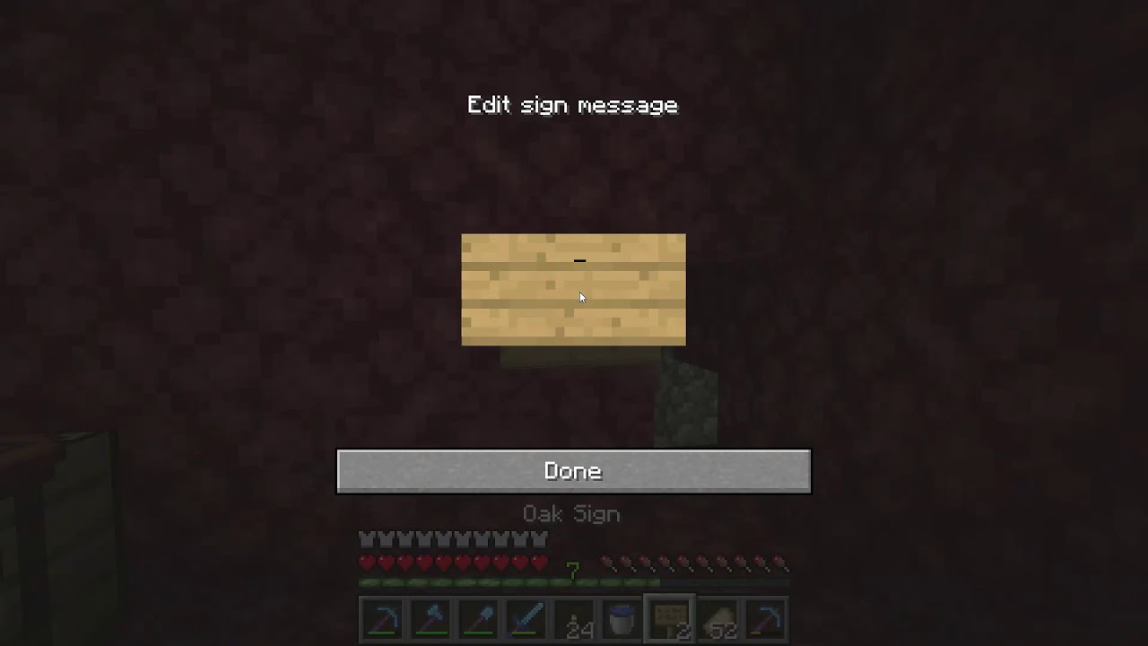 Great way to use a Sign in the nether - Minecraft - YouTube