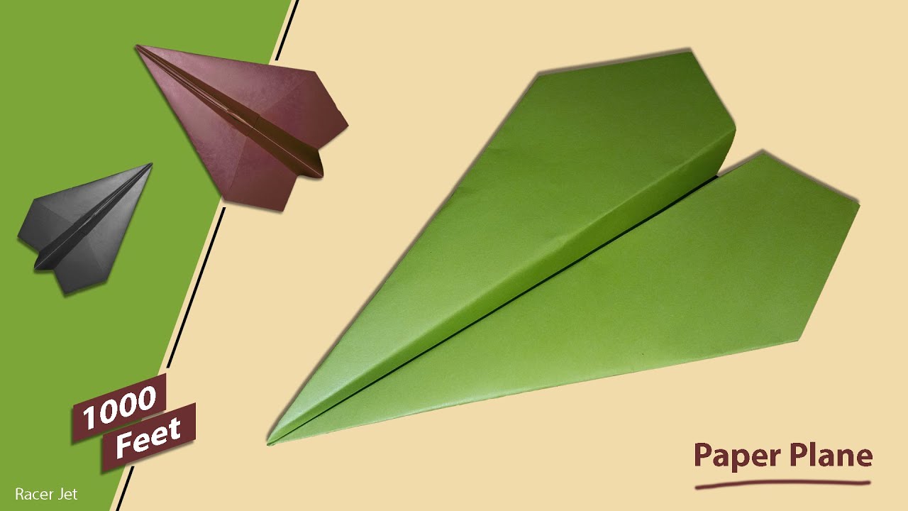 Paper Plane That Flies So Far - How To Make Paper Plane - Paper Folding ...