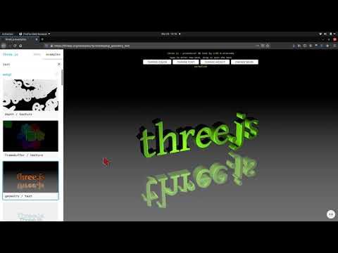 three.js text - YouTube