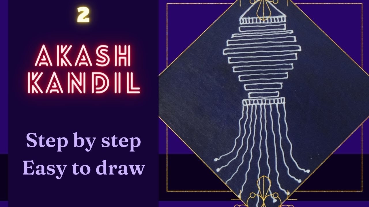 How to draw Akash Kandil series 2 | very very easy drawing #HarmonyArts ...