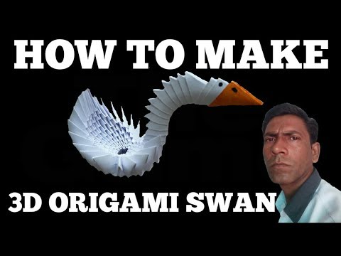 HOW TO MAKE 3D ORIGAMI SWAN FROM PAPER! MENPAL KASHYAP!