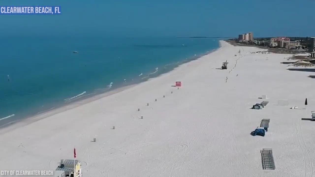 Florida Beaches Closed to stop the spread of COVID-19 - YouTube