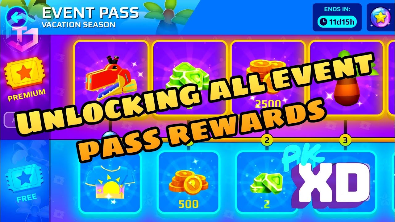 Unlocked All Event Pass Rewards - PK XD Vacation Season Event | PK XD ...