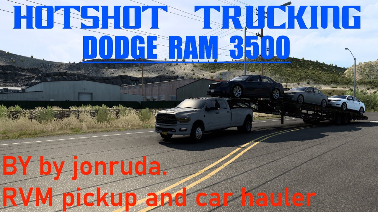 DODGE RAM 3500 AND GOOSENECK AUTO CARRIER TRAILER BY JON RUDA, HOTSHOT ...