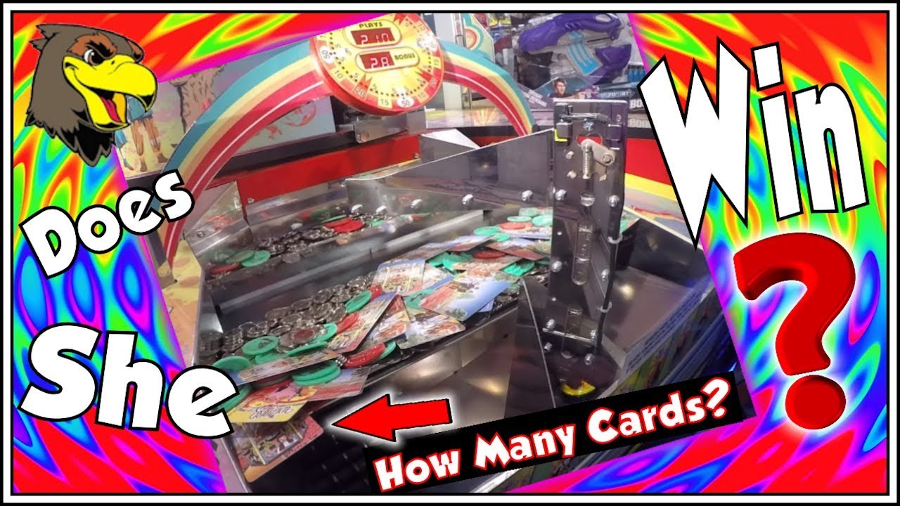 👀Wizard of Oz Arcade Coin Pusher Machine Card Chips Ticket Wins Winning ...
