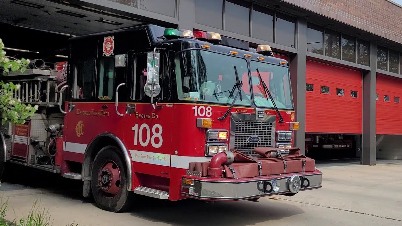 chicago fire department engine 108 responding - YouTube
