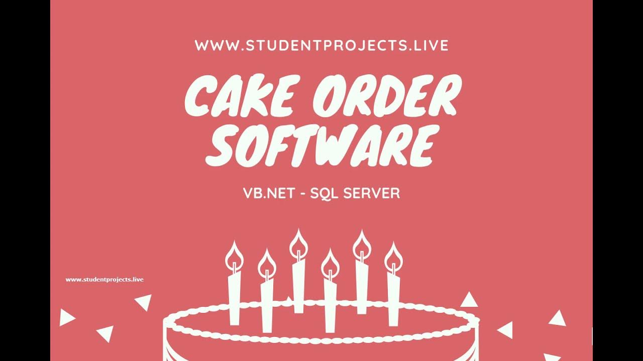 Cake order Software Application using VB.NET & SQL Server - YouTube