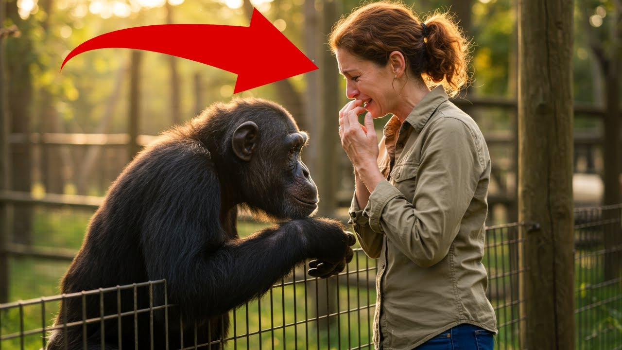 Crowd Watches as Chimpanzee Spots the Woman Who Raised Him After 15 ...