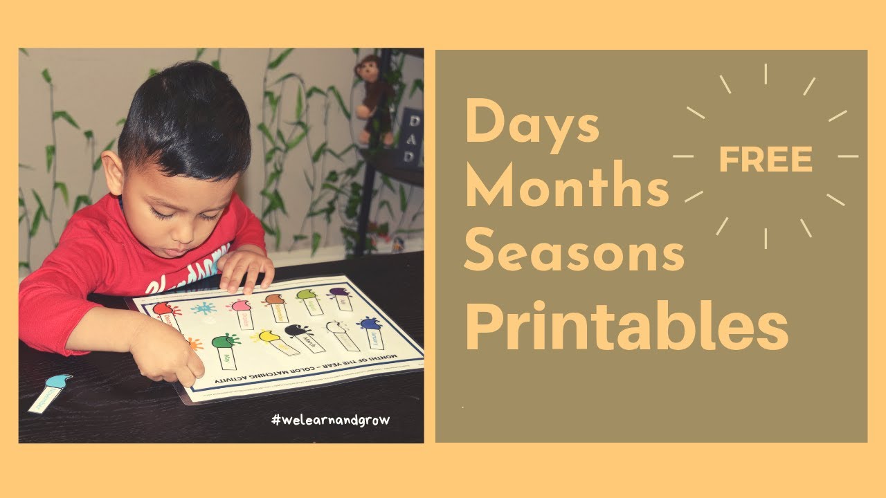 FREE Printable - Days of the Week Activity I Months of the Year I ...