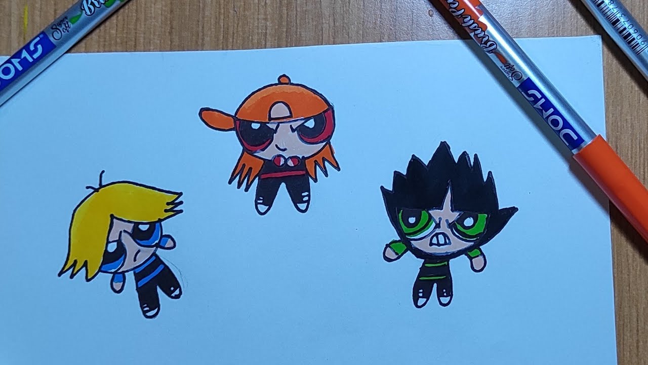 The Rowdyruff Boys drawing / easy drawing / kids drawing - YouTube