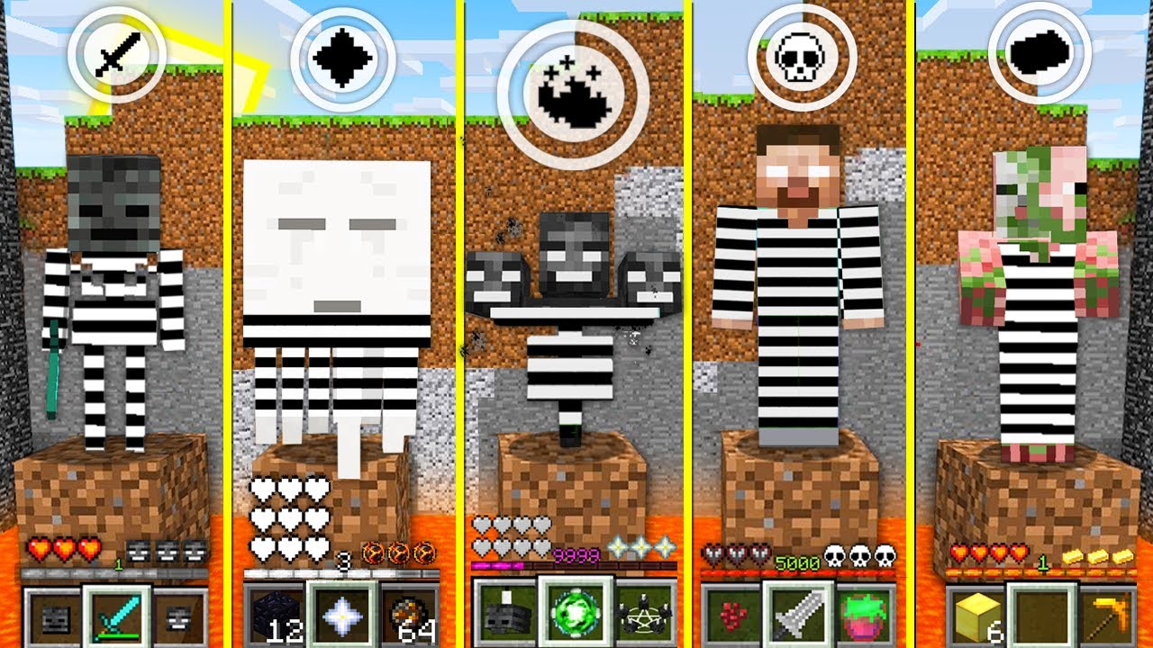 Minecraft HOW TO SAVE NETHER PRISONER GHAST HEROBRINE WITHER SKELETON ...