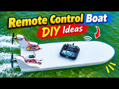 How to Make A Remote Control Speed Boat Using Foam | RC Boat Making 