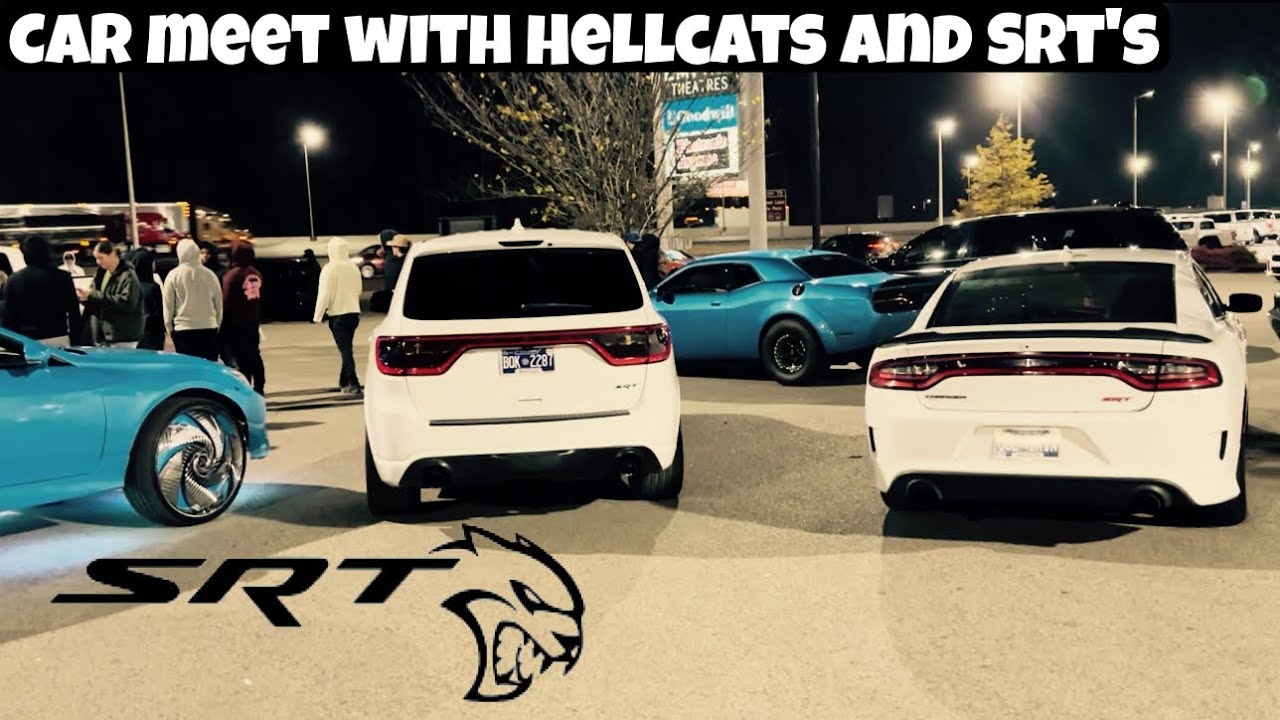 Car Meet With Hellcats And Srt's !!! I DROVE A 392 SWAP😱 - YouTube