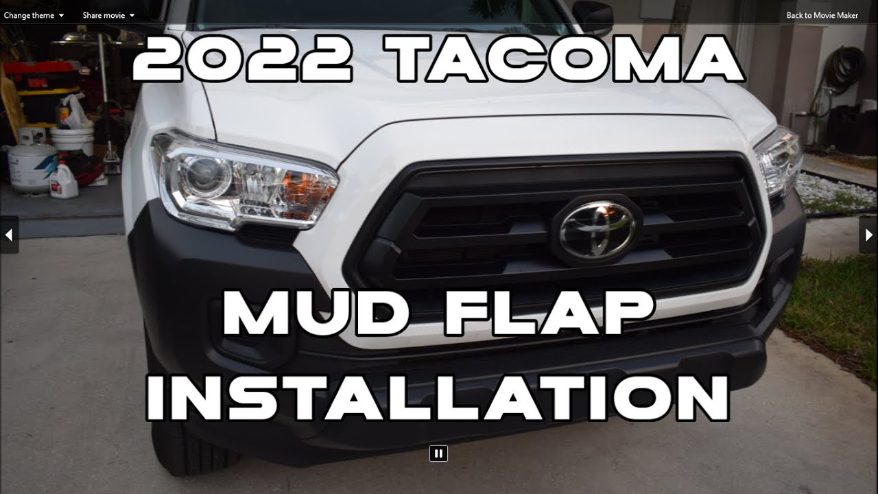 Tacoma Mudflap install: Featuring 2022 Toyota Tacoma - YouTube
