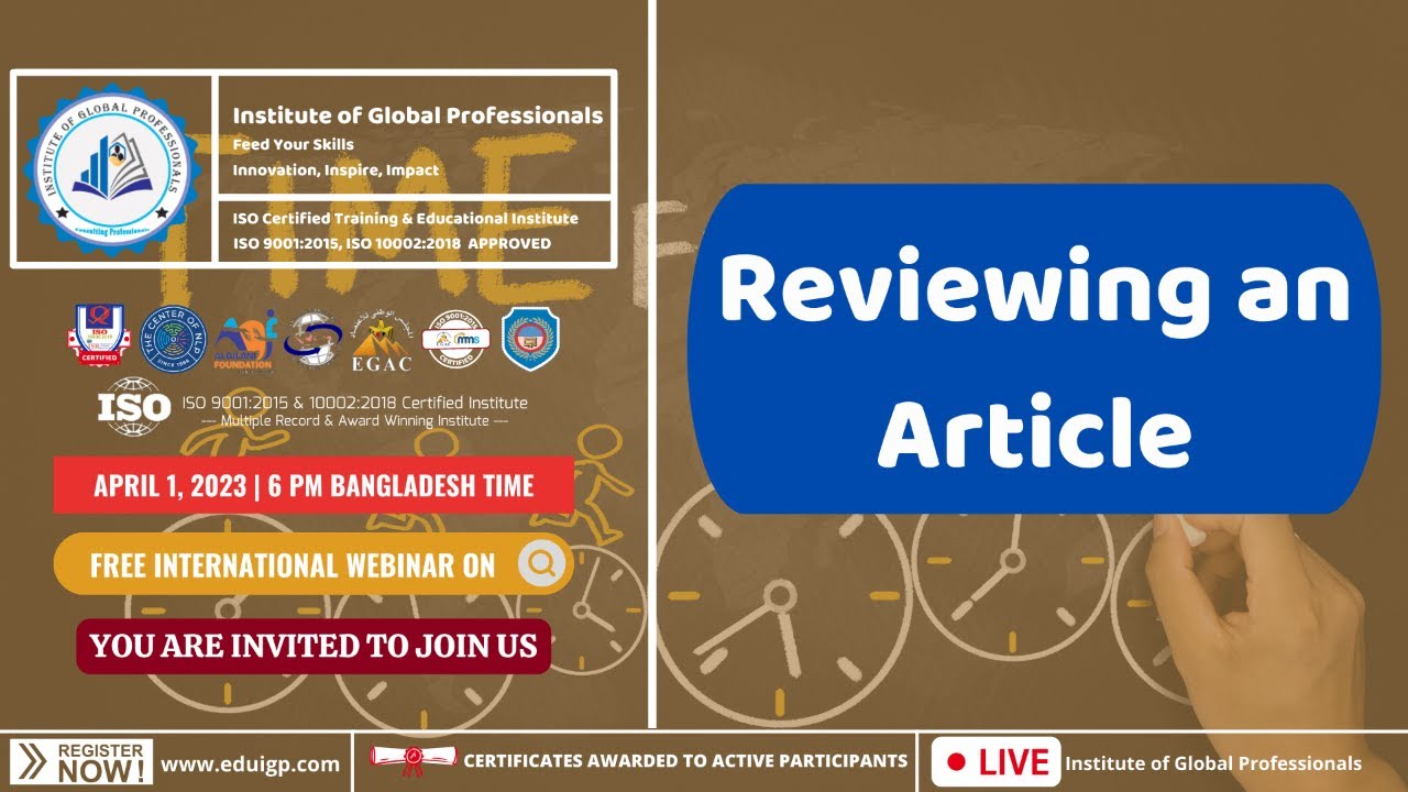 Reviewing an Article - YouTube