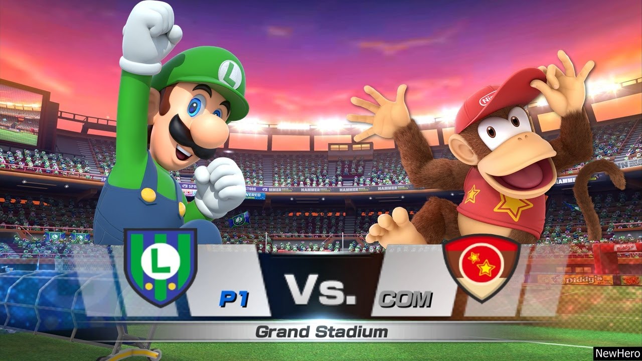 Mario Sports Superstars - Luigi/Baby Mario Vs. Diddy Kong/Birdo - YouTube