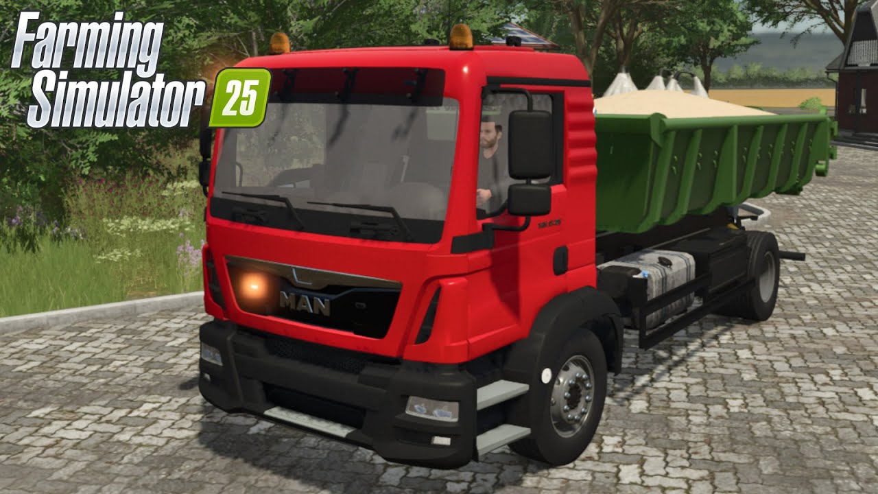 FS25 - MAN TGM 15.293 HKL HOOKLIFT with CONTAINER - NEW TRUCK MOD for ...