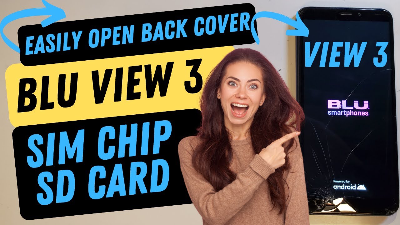 Blu View 3 How to Remove the Back Cover to Add an SD Card or Change the ...