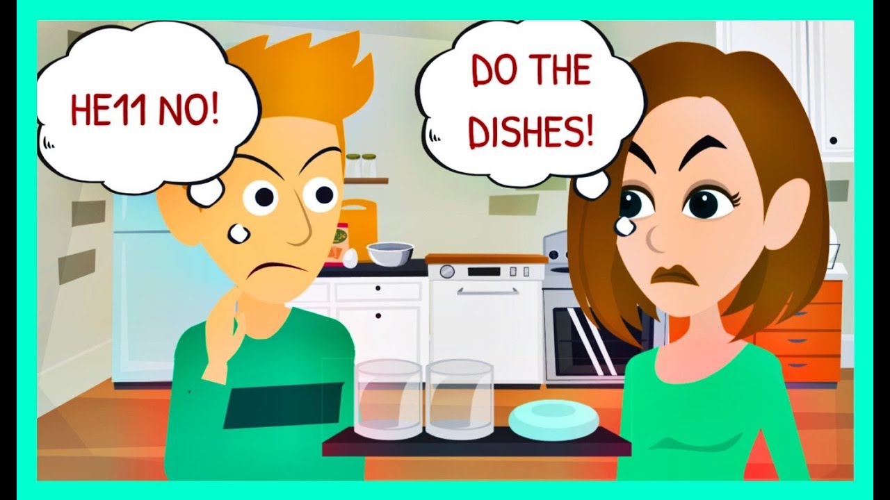 Childish Teenager Refuses To Wash Dishes - YouTube