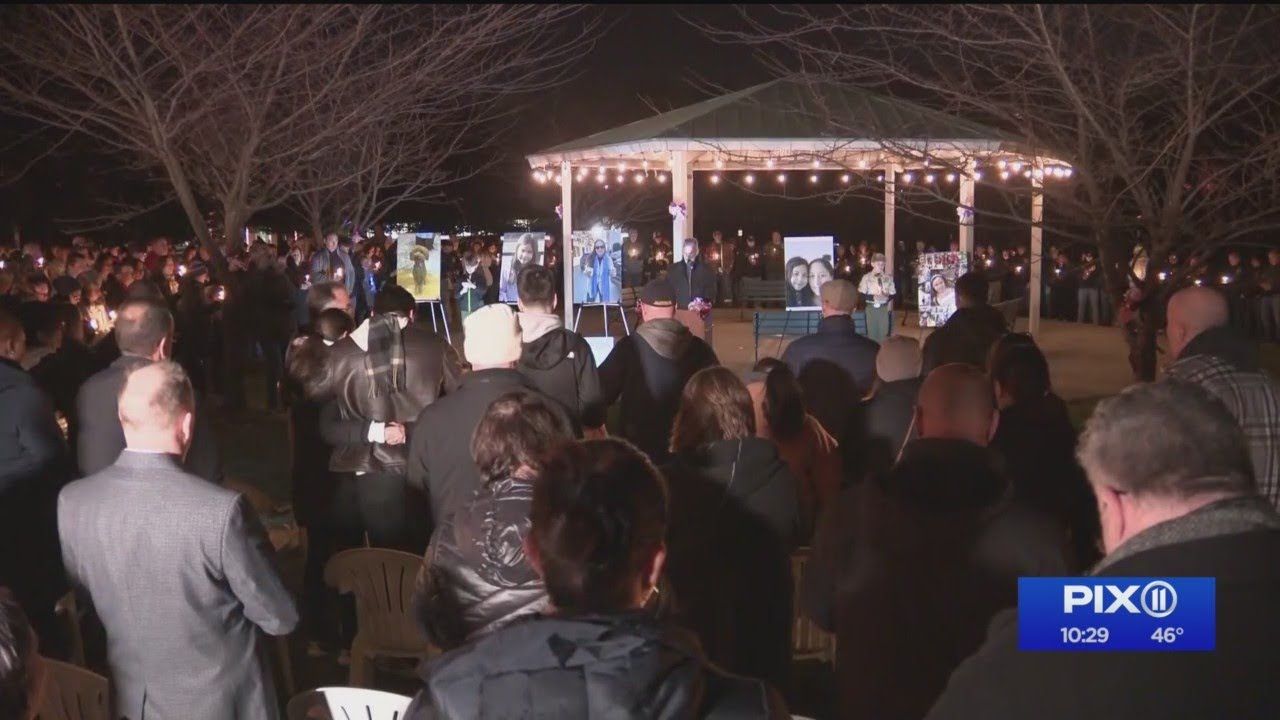 NJ fire victims honored at candlelight vigil - YouTube