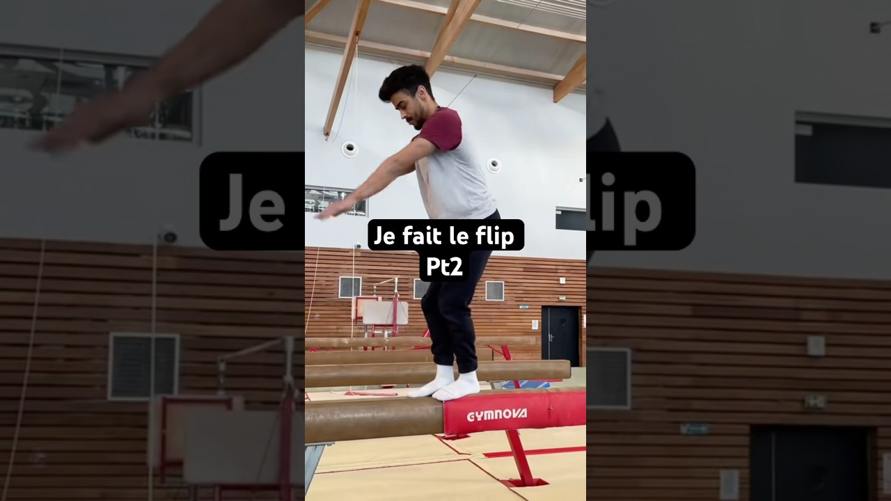 Ke fais le flip sur poutre partie 2😫😖 #gym #gymnastique #challenge ...