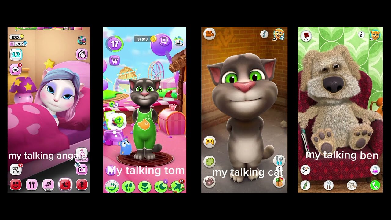 talking tom vs talking angale vs talking cat vs talking ben🤛 ️It's very ...