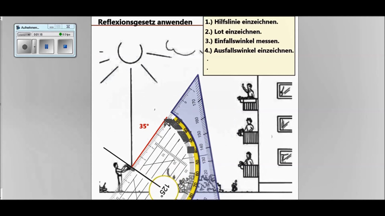 Reflexionsgesetz anwenden - Anleitung - YouTube