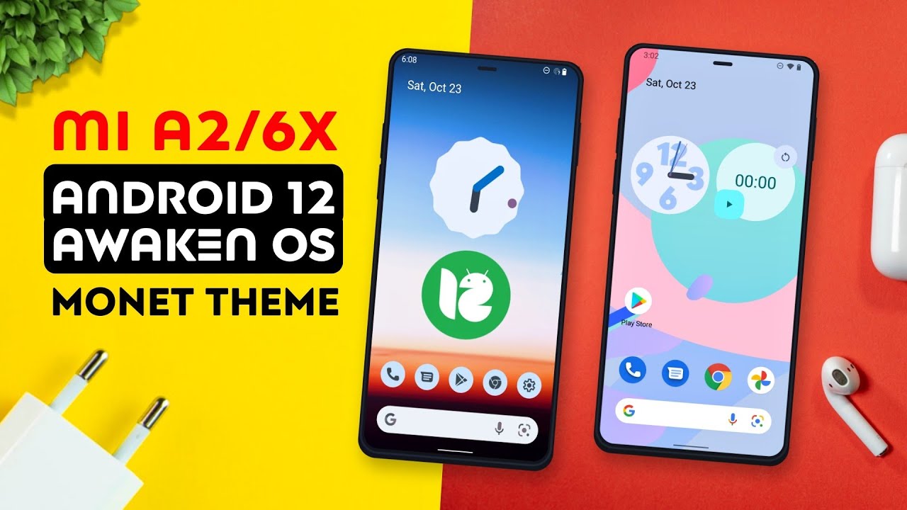 😊Android 12 Awaken OS v2.0 for Mi A2 & Mi 6X | Project Awaken Android 12 Rom Review | Monet ...