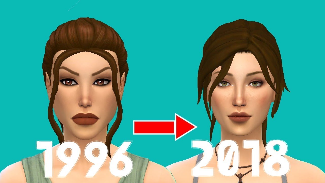 THE EVOLUTION OF LARA CROFT | Sims 4 CAS + Sim Download - YouTube