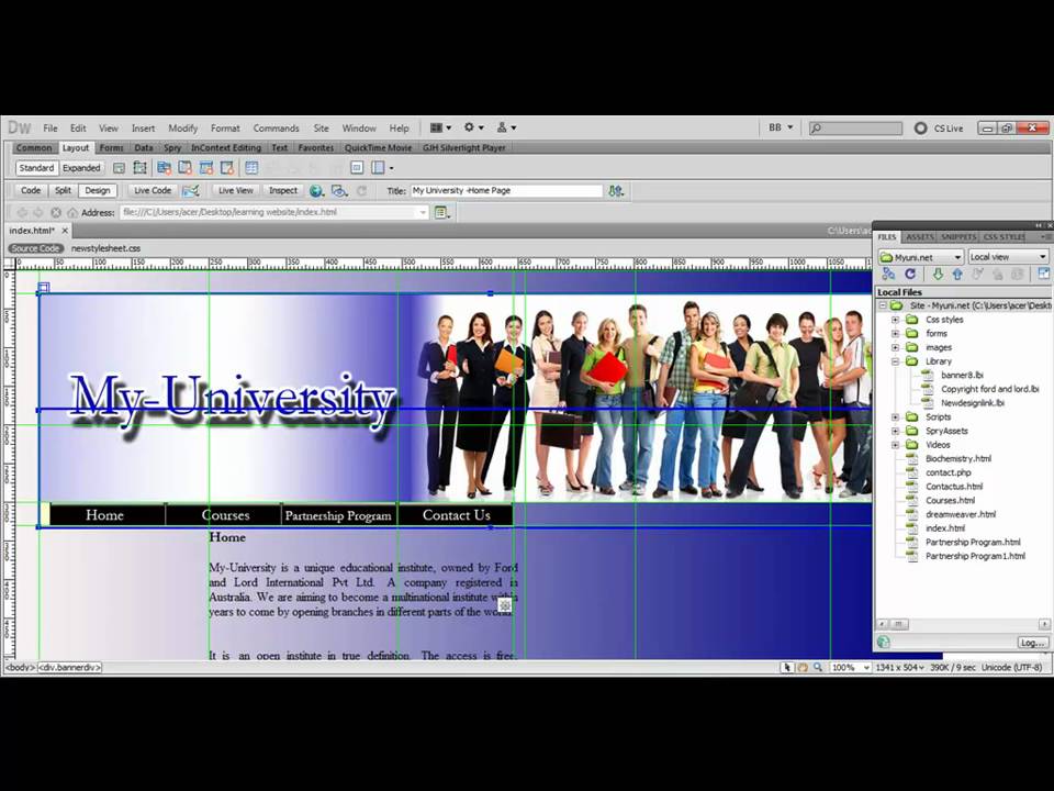 Dreamweaver Tutorial 18 Youtube