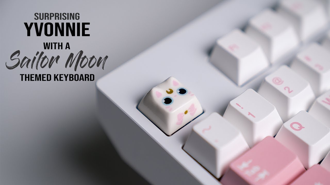 Surprising Yvonnie with a Sailor Moon Themed Keyboard - YouTube