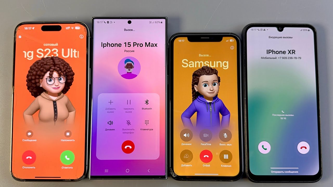 Incoming Call IPhone 15 PRO MAX + Samsung Galaxy S24 Ultra + IPhone XR ...