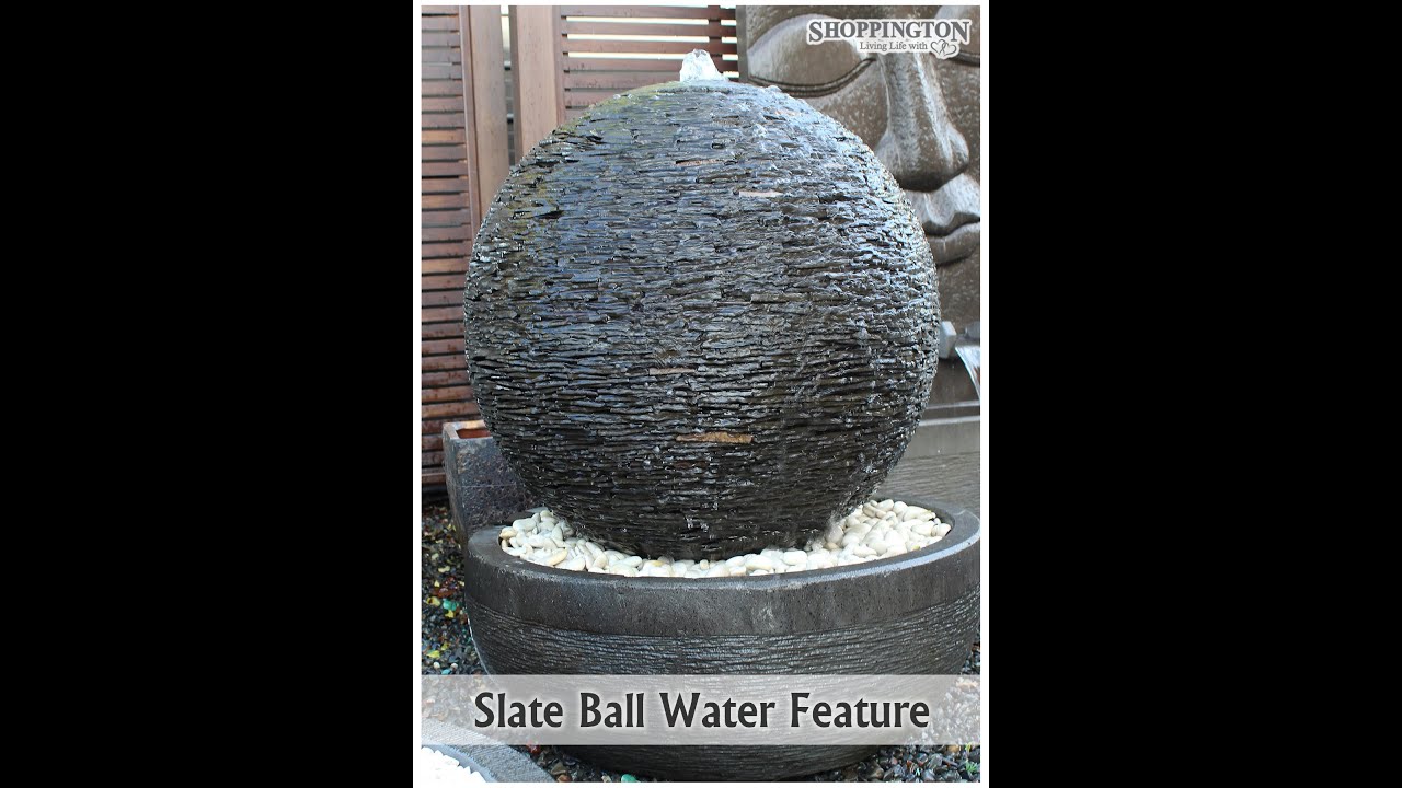 Slate Ball Water Feature, Shoppington - Te Kuiti - YouTube