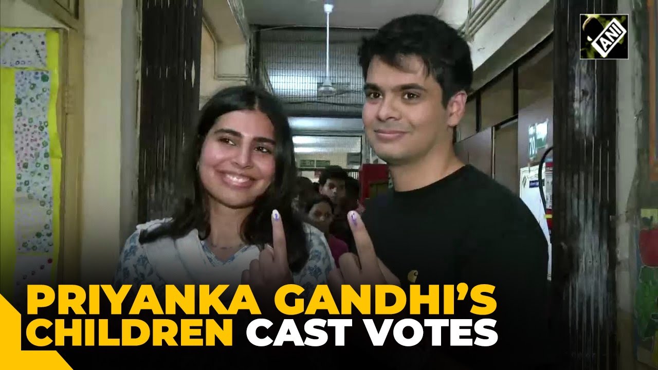 Congress’ Priyanka Gandhi Vadra’s children cast their votes, urge ...
