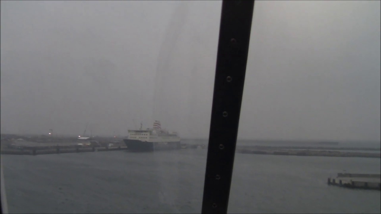 Bornholmslinjen M/S Hammershus departing Rønne(Bornholm) in foggy ...
