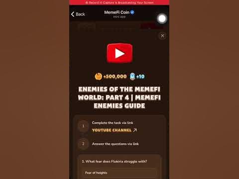 Enemies of the MemeFi World: Part 4 | Memefi Enemies | Memefi Youtube Video Code 2 September ...