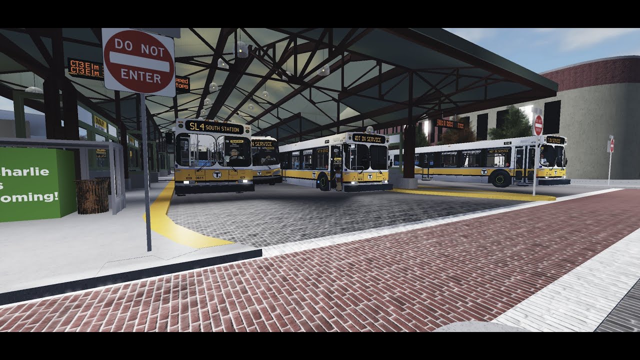 MBTA Boston Bus Simulator V2 Roblox The Bus Is On The Bridge And ...