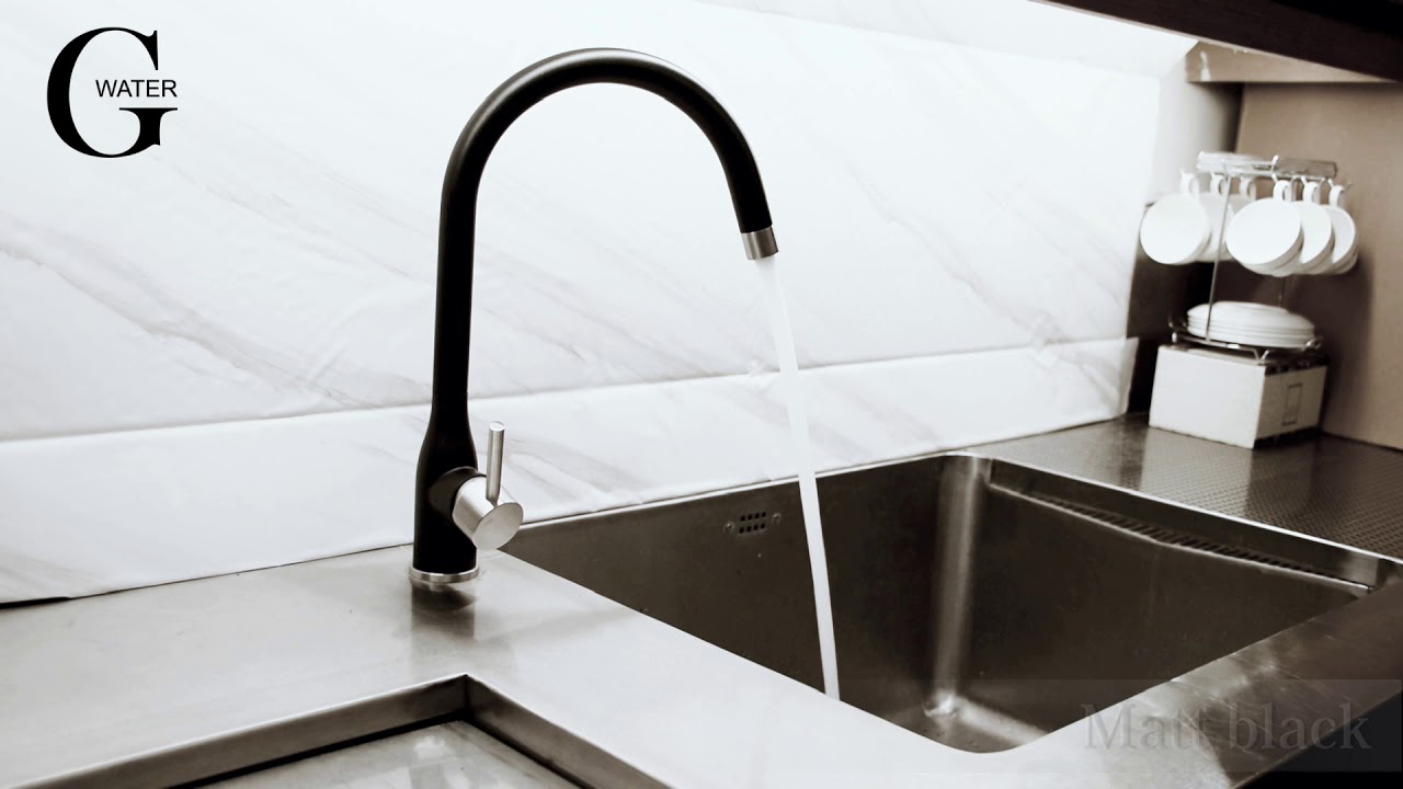 G Water SUS 304 Hot and Cold Water Tap Matt Black FK11 - YouTube