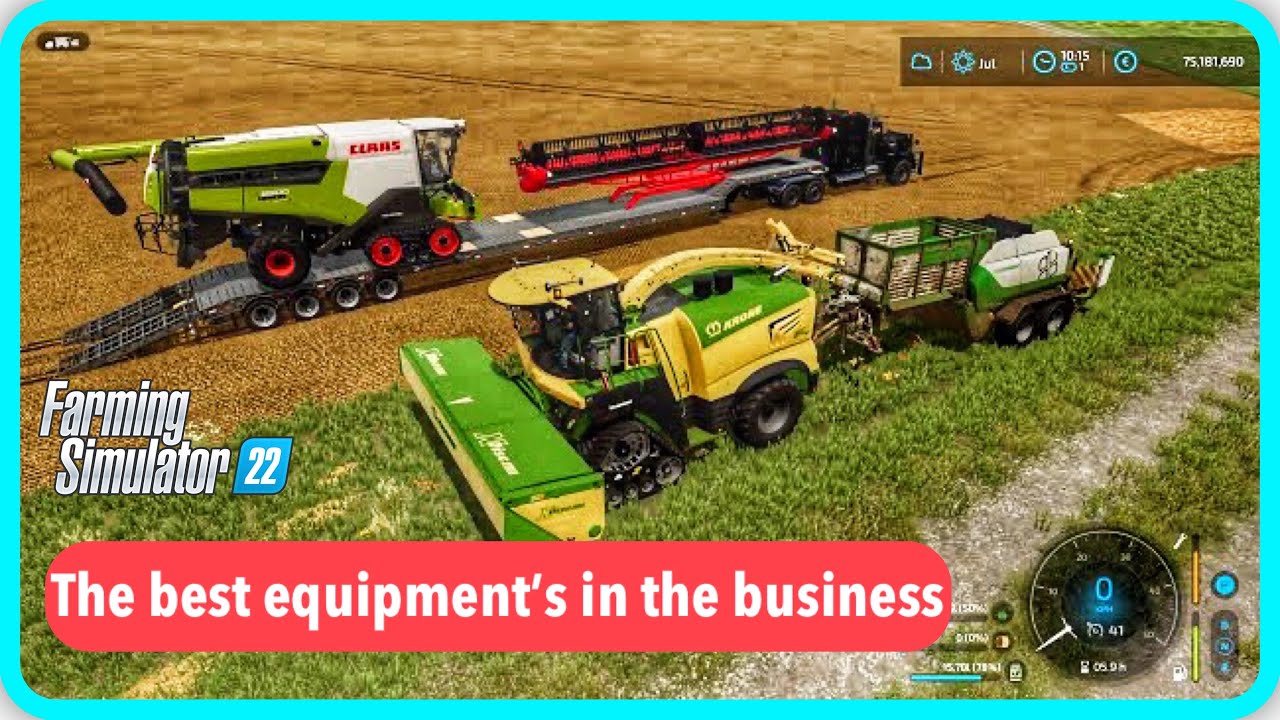 Harvesting Oat And Grass To Make Bales - Farming Simulator 22 - YouTube