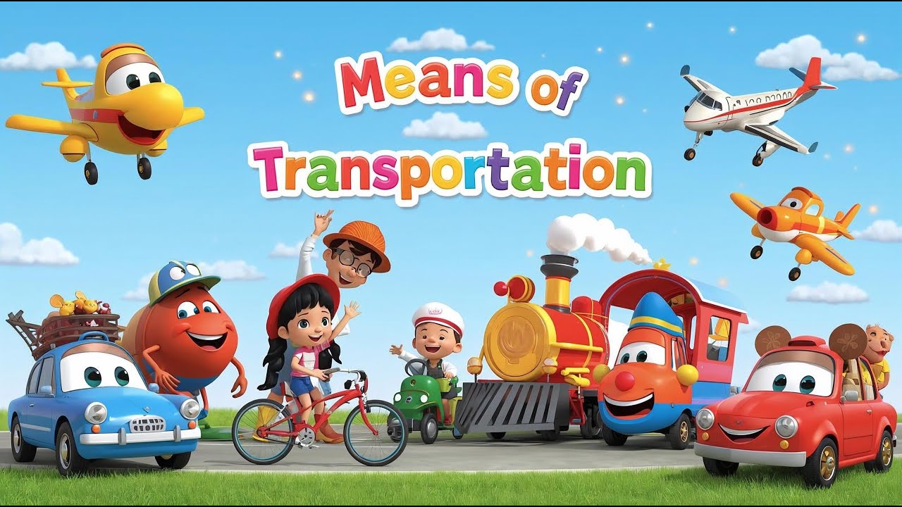 Learn the Means of Transportation for Kids | Cars, Planes, Trains ...