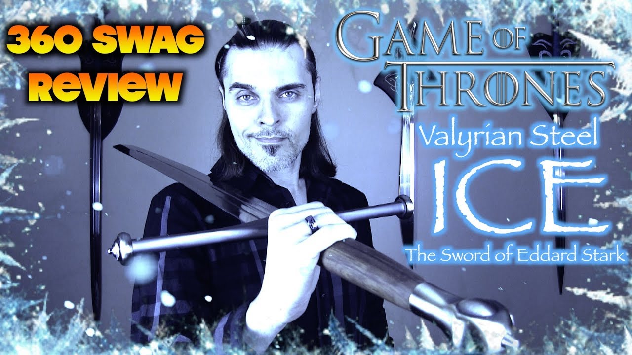 360 Swag Review: Game of Thrones ICE replica sword by Valyrian Steel ...