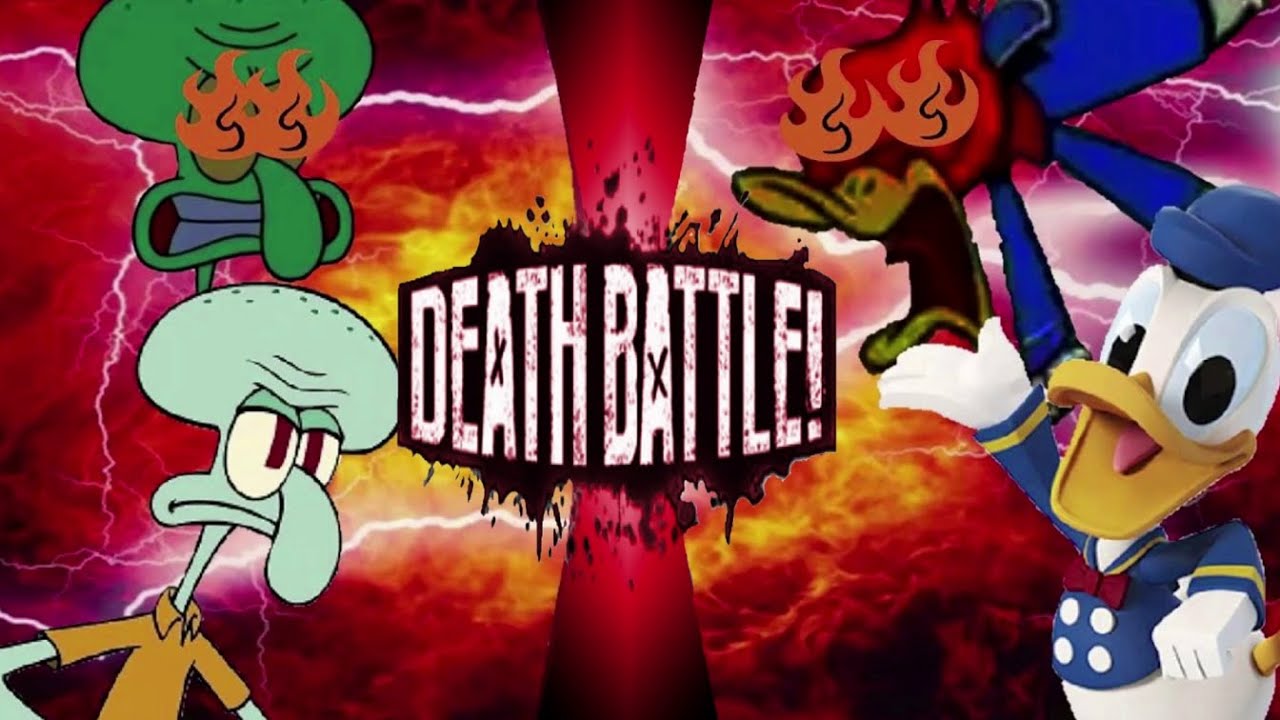 death battle trailer squidward vs vs donald duck (disney vs spongebob ...