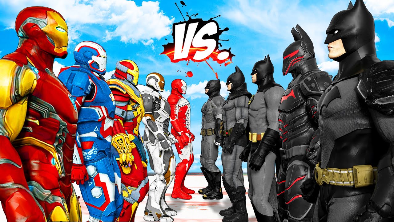 TEAM IRON MAN VS TEAM BATMAN - EPIC SUPERHEROES WAR - YouTube