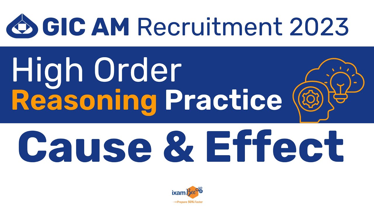 GIC AM Recruitment 2023 || High Order Reasoning Practice || Cause and Effect || Part 3 - YouTube