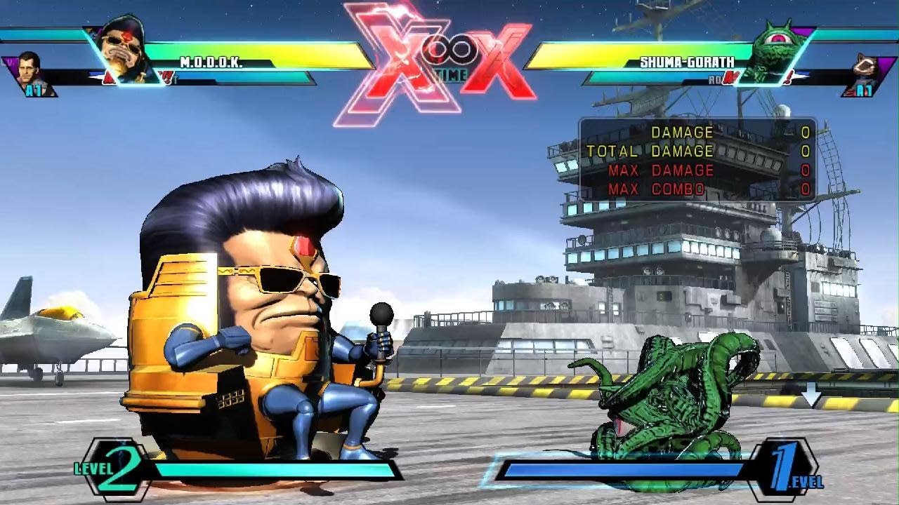 ULTIMATE MARVEL VS. CAPCOM 3 Modok Frank Ammy level up - YouTube