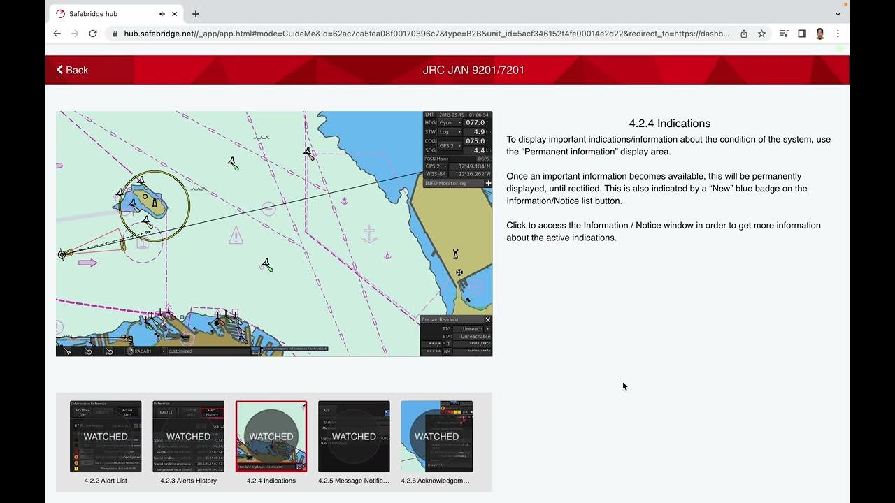 JRC JAN 9201 ECDIS / 4 Alert Management - YouTube