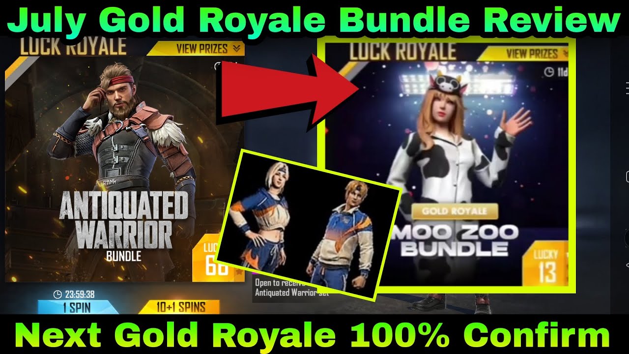 FF July Gold Royale Bundle | Free Fire Next Gold Royale | FF Next Gold ...